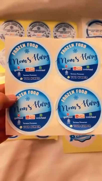 2-4 Cetak Logo Label Frozen Food Stiker Chromo Makanan Beku Zennida ...