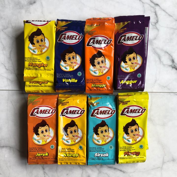 Bahan Es Suntik Camelo 180 PCS Bubuk Es Krim Camelo ( mix 18 rasa ...