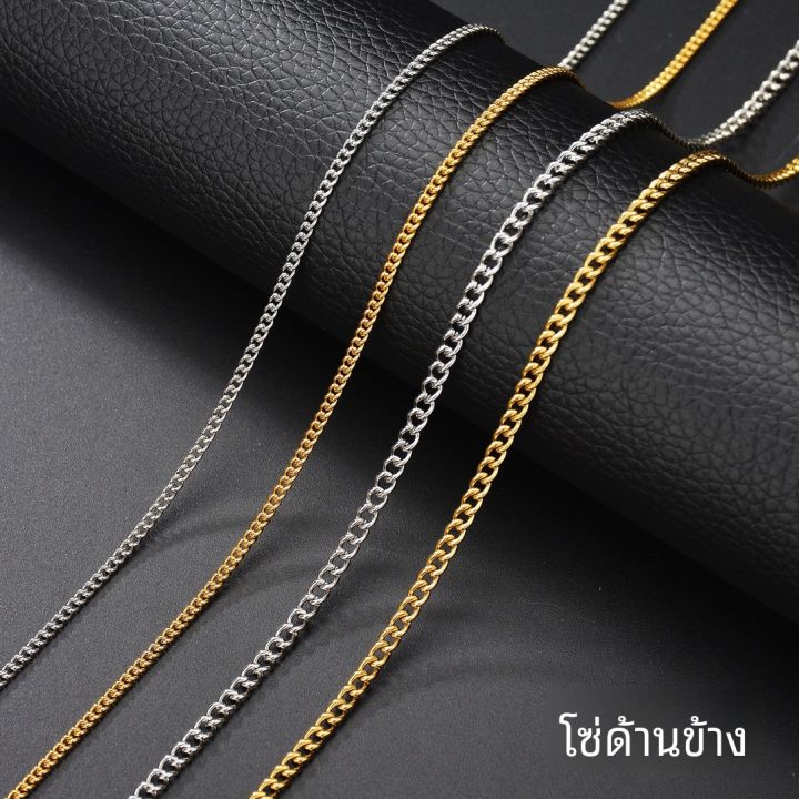 สร้อยคอสายโซ่สายเดี่ยวทองแดงไททาเนียมชุบทอง 18K ชุบทองชุบด้วยวิธีว่าง ...
