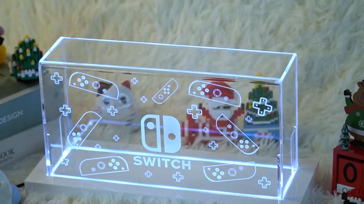 ฝาครอบกันฝุ่น กล่องฐานเรืองแสง สําหรับ Nintendo Switch / oled Switched ...