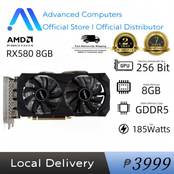 [ACPH]New AMD Radeon RX 580 RX580 8GB GDDR5 256Bit Computer GPU ...