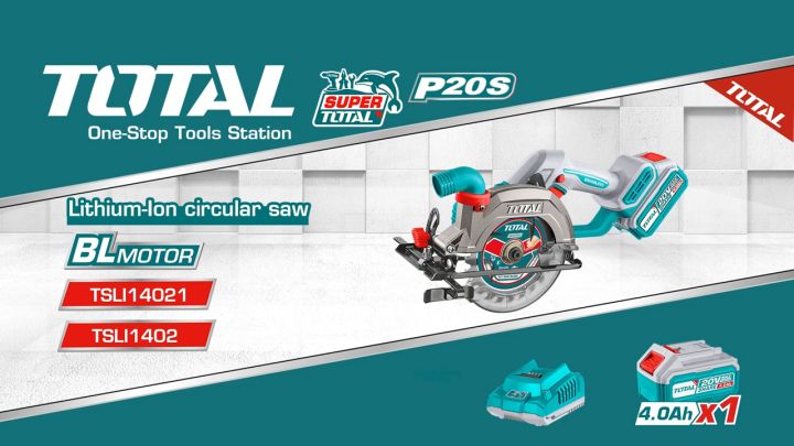 TOTAL เลื่อยวงเดือน ไร้สายใช้แบตเตอรี่ 140มม 5.5นิ้ว 20V รุ่น TSLI14021 ...