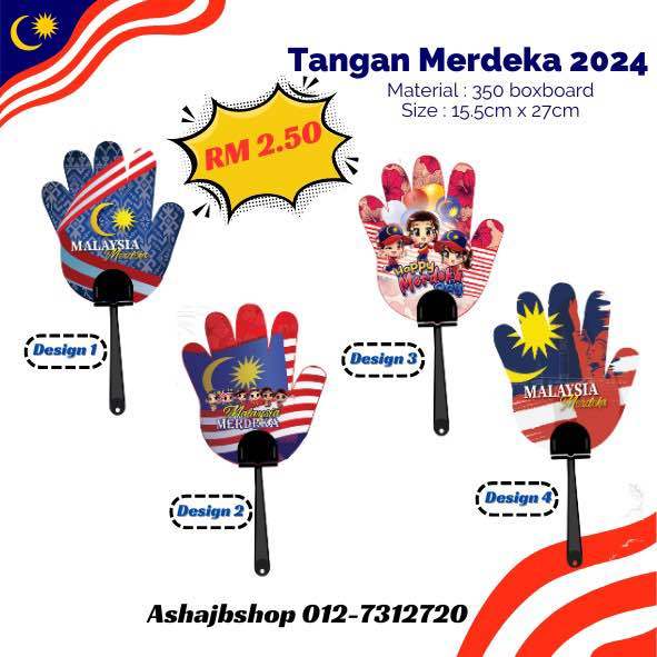 Tangan merdeka with handle / Lambaian merdeka bersama pemegang plastik ...