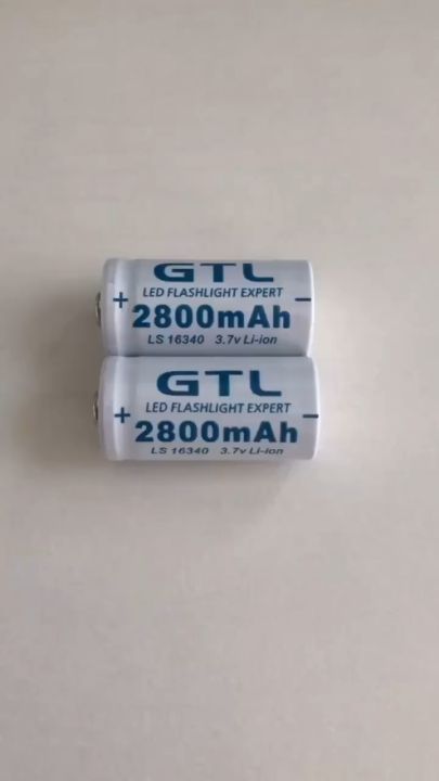 Original GTL 16340 Battery 3.7V 2800mAh Lithium Li-ion CR123A ...