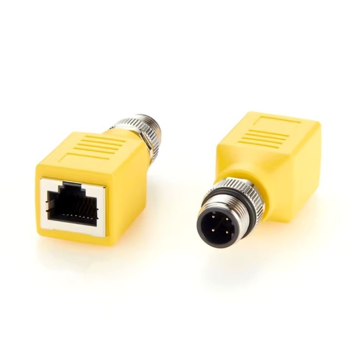 Profinet RJ45 Ethernet to M12 Connector M12 4Pin D Coding Male to RJ45 ...