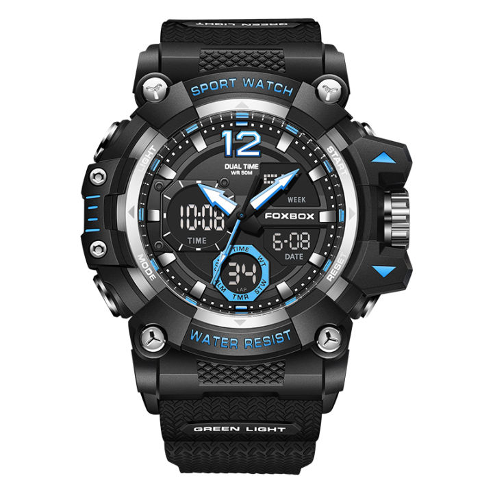 LIGE x FOXBOX series Men Watches Sports Waterproof Chronograph Quartz ...