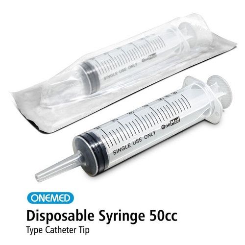 SPUIT 50CC / ONEMED DISPOSABLE SYRINGE 50CC PER PCS LUBANG TENGAH TANPA ...