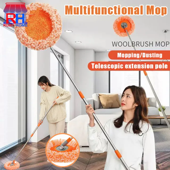 Ruby home Floor Mop with Extendable Long Handle Car Cleaning Mop ...