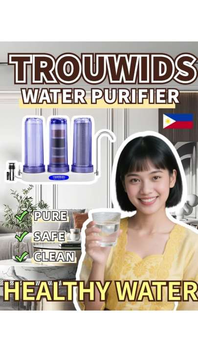 TROUWIDS 10" Home Water Filter 0.1um Resin Water Softener For Baby 3 ...