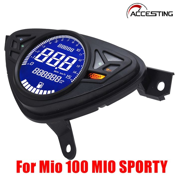 NEW Motorcycle Meter LED LCD Digital Speedometer Odometer For Mio 100 ...