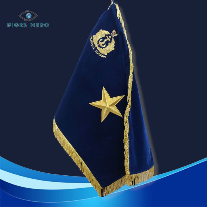 Bendera Pataka Rapati Bintang 1 Logo TNI - AL Bordir - Navy | Lazada ...