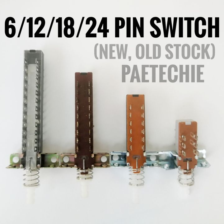 6/12/18/24 Pins Push Button Switch (New, Old Stock) Used in Vintage ...