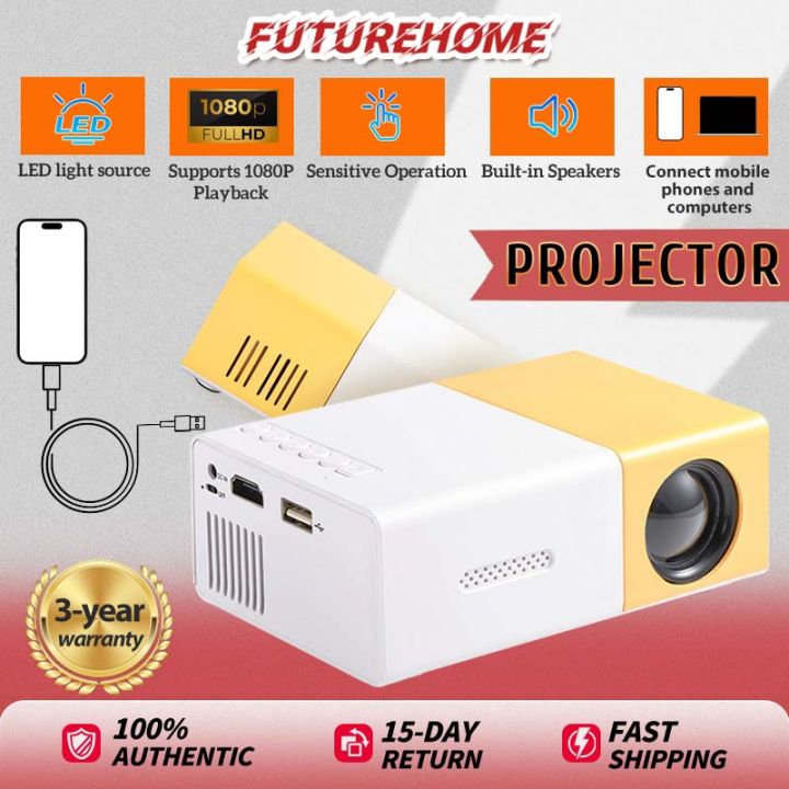 YG300 Projector Mini portable led Projector Portable Video Movie for ...