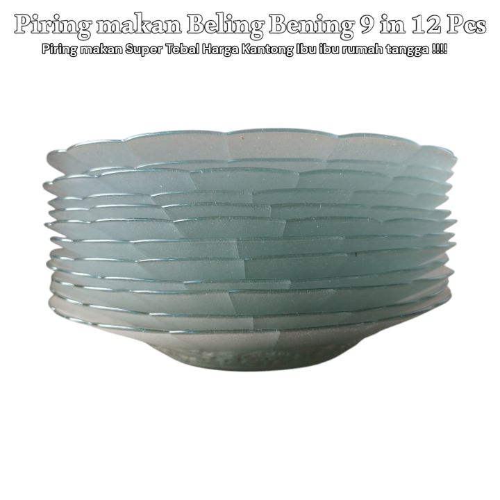 PIRING MAKAN BELING 9 IN 12PCS / PIRING MAKAN HARIAN / PIRING BELING ...