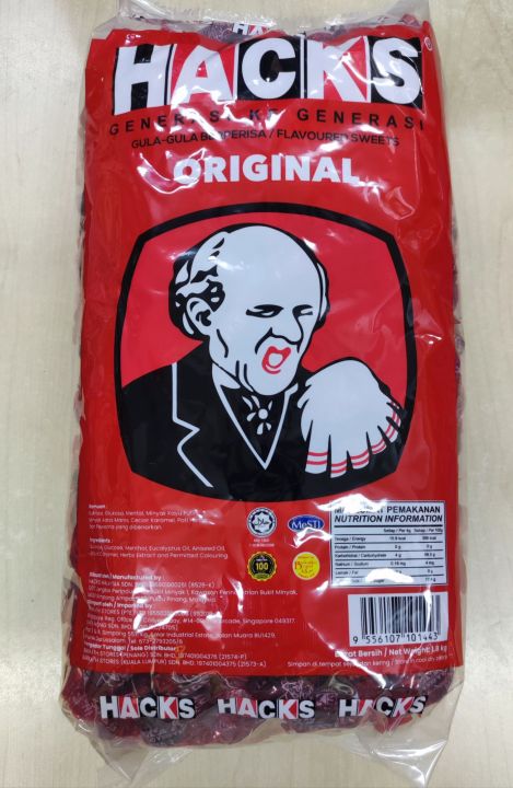 HACKS REGULAR CANDY / GULA-GULA ORIGINAL 1.8KG | Lazada