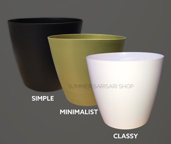 Classy Minimalist Rubberized Plastic Plant Pot | Lazada PH