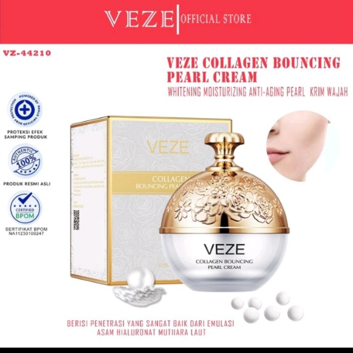 VEZE COLLAGEN PEARL BOUNCY CREAM WHITENING | Lazada Indonesia