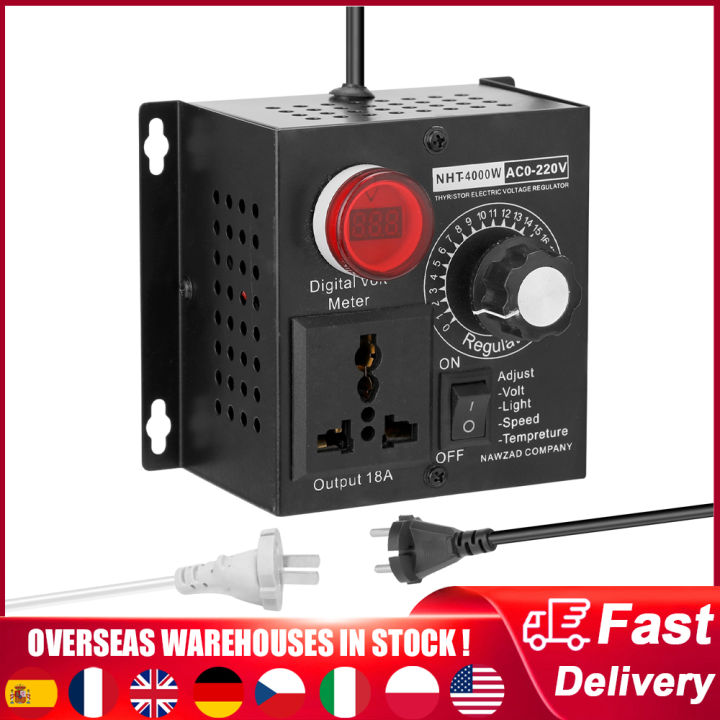 4000W Compact Variable Voltage Controller AC 110V/220V Speed ... 4000W Compact Variable Voltage Controller AC 110V/220V Speed ...