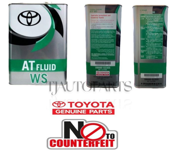 ORIGINAL TOYOTA ATF WS AUTO OIL ( 08886-02305 ) FREE MILAEGE STIKER ...