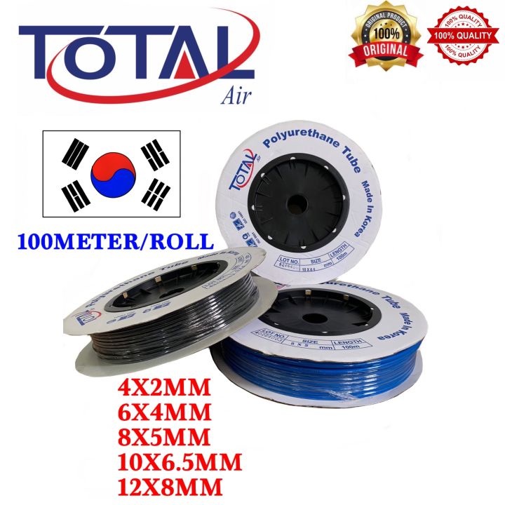 ToTal Air KOREA Polyurethane Pu Tube Size 4mm 6mm 8mm 10mm 12mm Pu Hose Pu Tubing Hose | Lazada