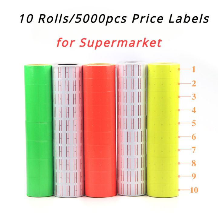 10 Rolls/5000pcs Price Labels MX-5500 Mark Stickers for Office Retail ...