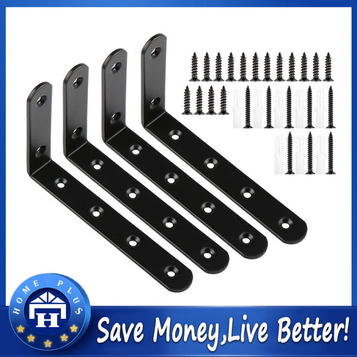 【Local delivery】 4Pcs/set Angle Shelf Bracket Support Heavy Duty Cast ...