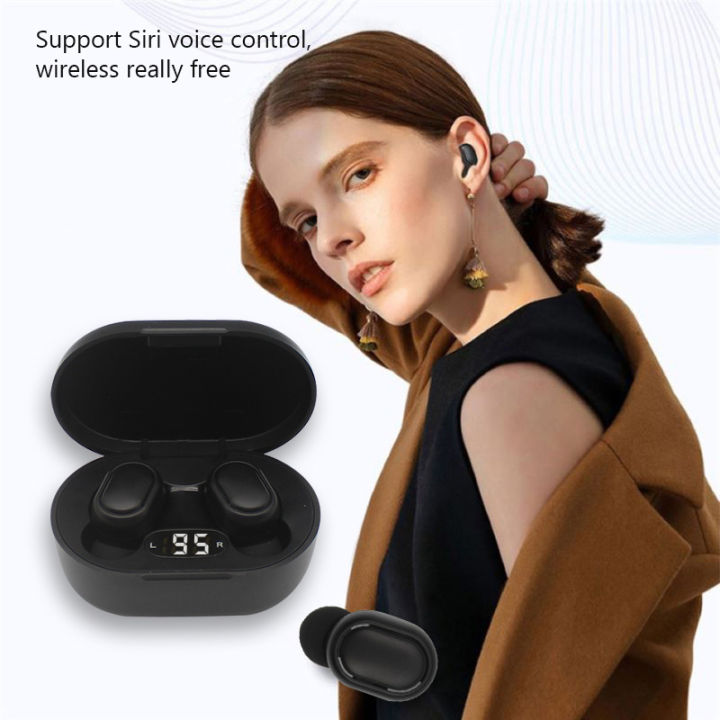 Wireless Headphones TWS In-ear Stereo Hifi Earbuds with Mic Wireless Bluetooth Headset Noise ...