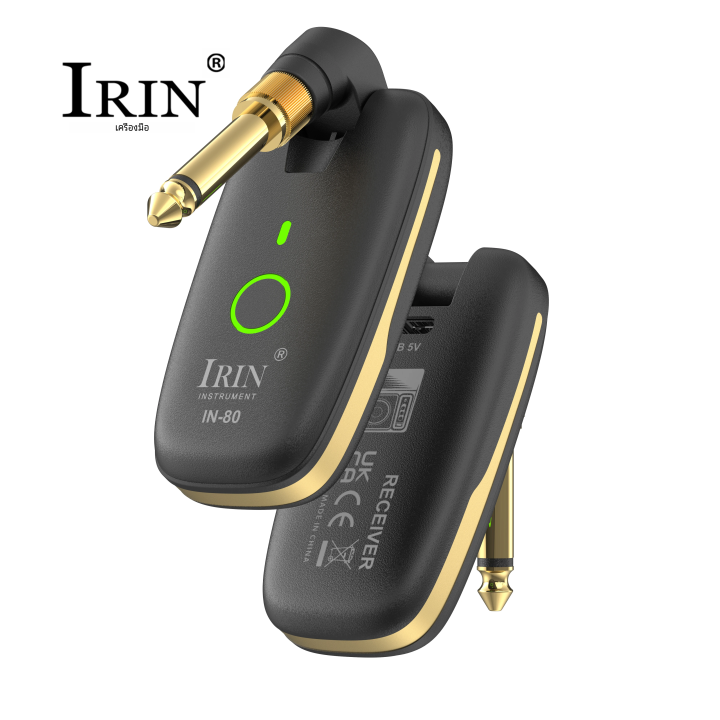 Irin in IN-80เครื่องส่งสัญญาณระบบกีต้าร์ไร้สายในตัวแบบชาร์จไฟได้เครื่อง ...