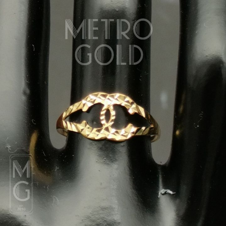 18K Saudi Gold Double CC Ring | Lazada PH