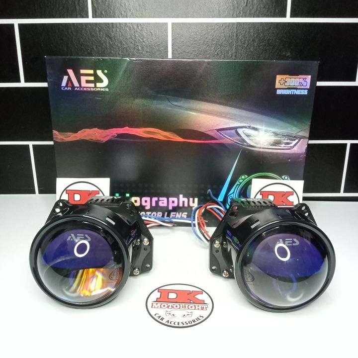 Lampu Headlamp Projector Biled AES Autobiography 3 Inchi Blue Lens ...
