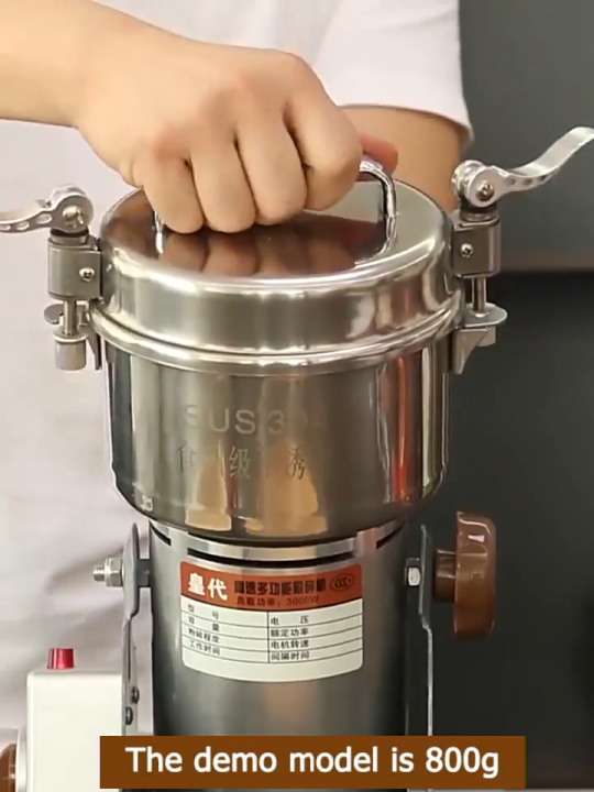 Stainless steel ultrafine powder grinder electric pulverizer 800G grain ...