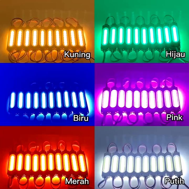 Led Modul 6 Mata Bening 9 Mata Bening 12/24v Lampu Led Kapsul Modul Cob 6818 Modul Cob 8620 (100 ...