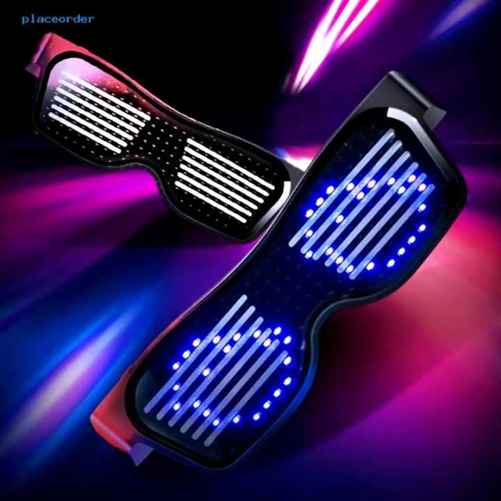 kacamata led bluetooth custom tulisan | Lazada Indonesia