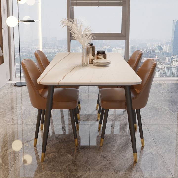 Italian Accessible Luxury Stone Plate Dining Table and Chair Small ...