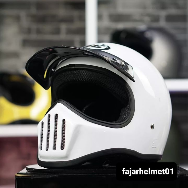 Helm Full Face Retro HBC Cakil Original Premium SNI | Lazada Indonesia