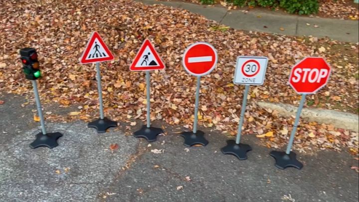 1 Set Simulation Traffic Lights Toy Traffic Safety Signs Model Scenes ...