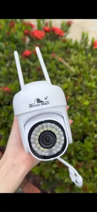 HOME-MALL i8 8MP กล้องวงจรปิดกันน้ำไร้สาย รุ่นFULL Color Wifi PTZ ...