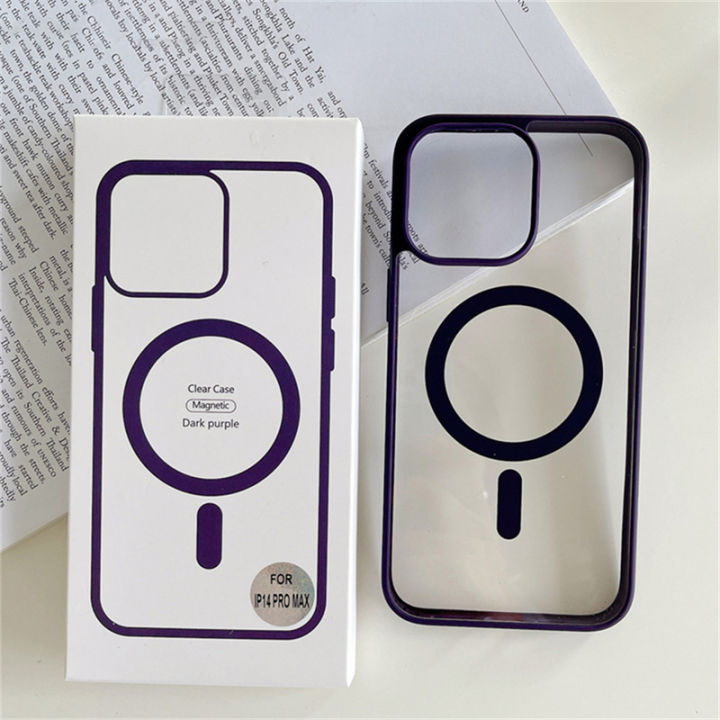 Shockproof Transparent Magnetic Slim Phone Case For iPhone 14 15 16 Pro ...