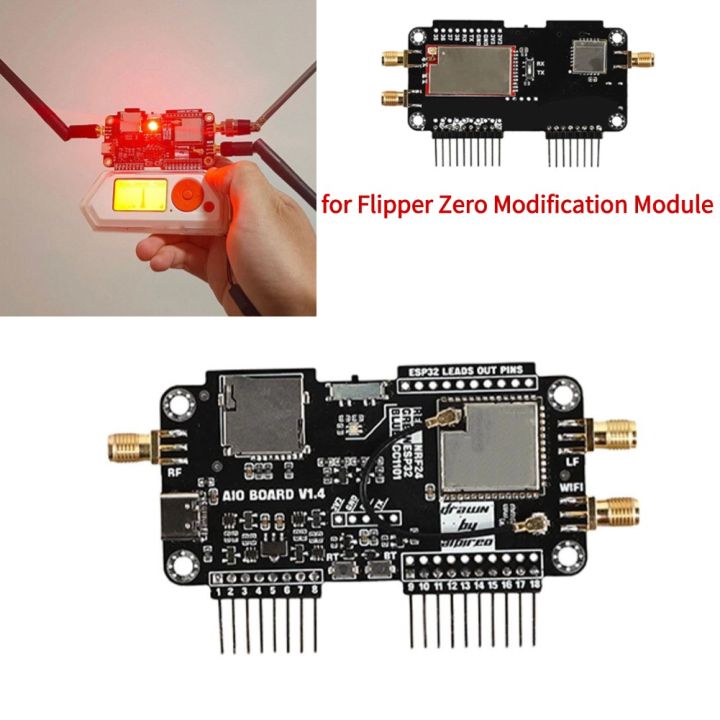 for Flipper Zero Modification Module NRF24+ESP32 Development Board 2.4G High Gain CC1101 Support ...