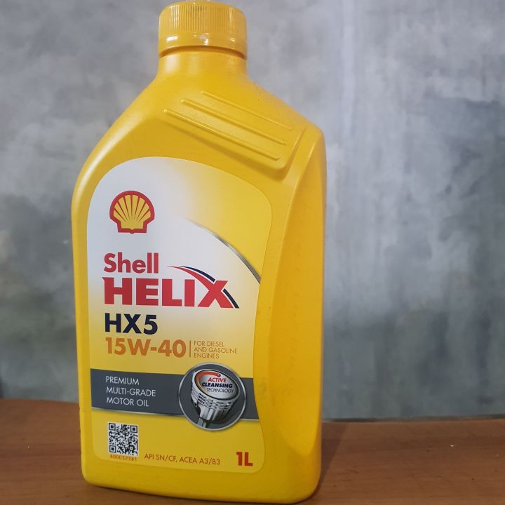 Oli SHELL HELIX HX5 SAE 15-W-40 API SN/CF kemasan liter | Lazada Indonesia
