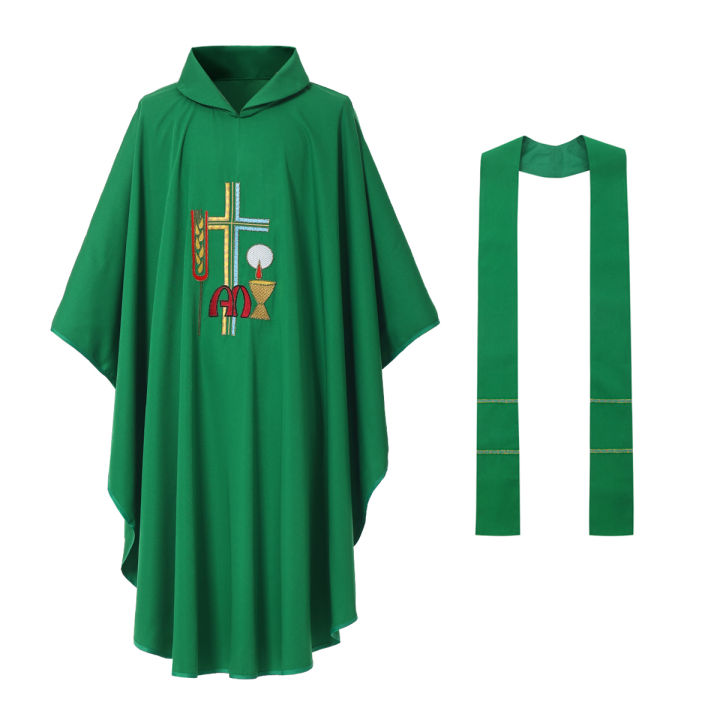 Catholic Church Priest Chasuble Embroidered Vestments Clergy Robe ...