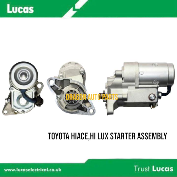 Lucas Starter Assembly for Toyota HIACE, HILUX, 3L (OPEN TYPE) 10T 12V ...