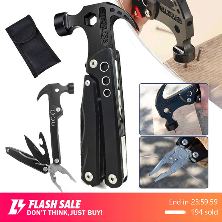 🔝 original mini all in one claw hammer stainless steel hand tool safety ...