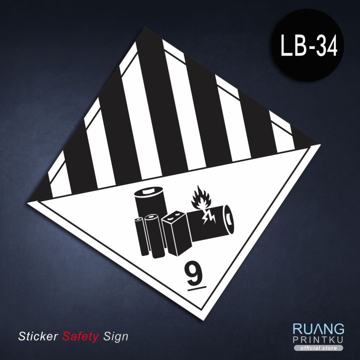 Stiker Label Limbah B3 PM 60 2019 Kelas 9A Lithium | Lazada Indonesia