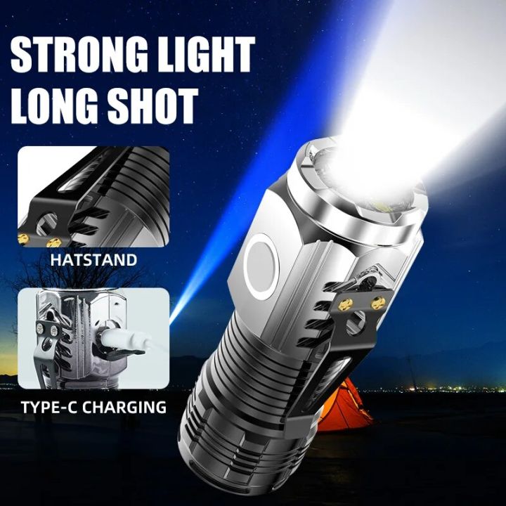 Three-Eyed Monster Mini Flash Super Power Flashlight Rechargeable ...