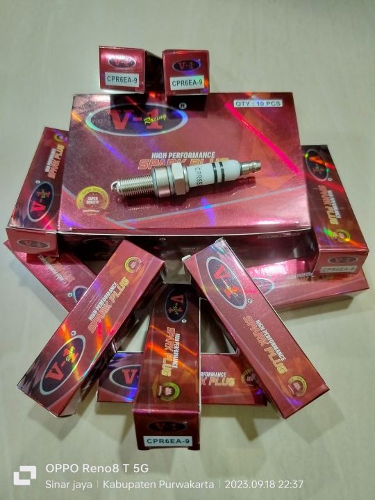 BUSI RACING V1 isi 10pcs CPR6EA KARISMA / SATRIA FU / VIXION / BYSON ...
