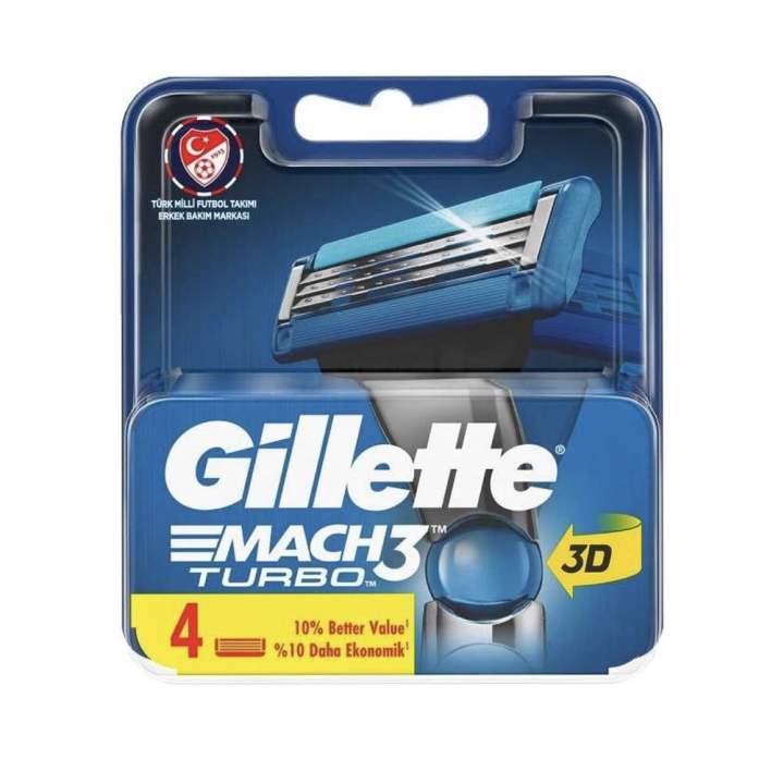 Gillette Mach 3 Turbo 3D Refill 4s/2s | Lazada PH