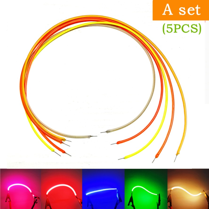 A Set LED 3V COB Flexible Ultra Slim Filament Spiral Bulb Filament ...