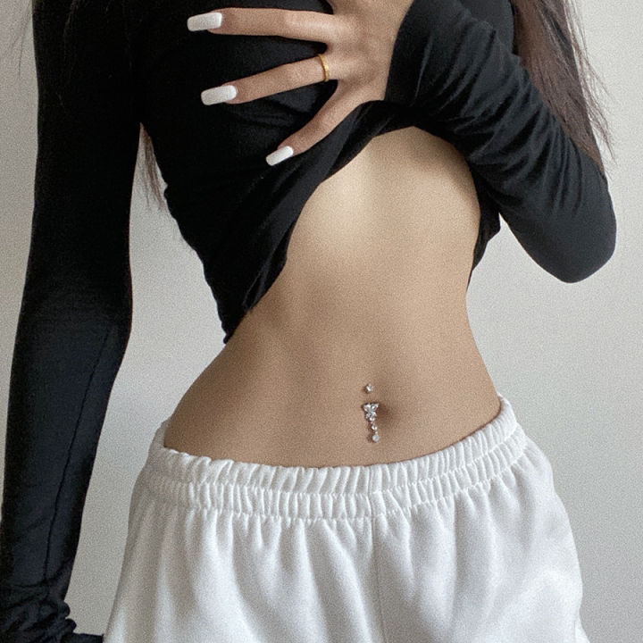 Belly Button Ring Belly Button Stud Sexy European and American Belly Button Ornament Female ...