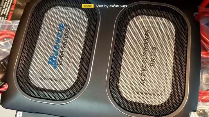 สุดยอด ซับบอกซ์ BLUEWAVE-BW258 Active Subwoofer Dual (แถม)รีโมทชุดสายไฟฟิวส์+(Hi to lowในตัว ...